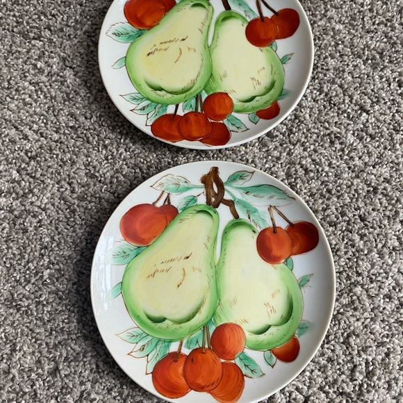 Accents | Vintage Fruit Design Ceramic Plates | Poshmark